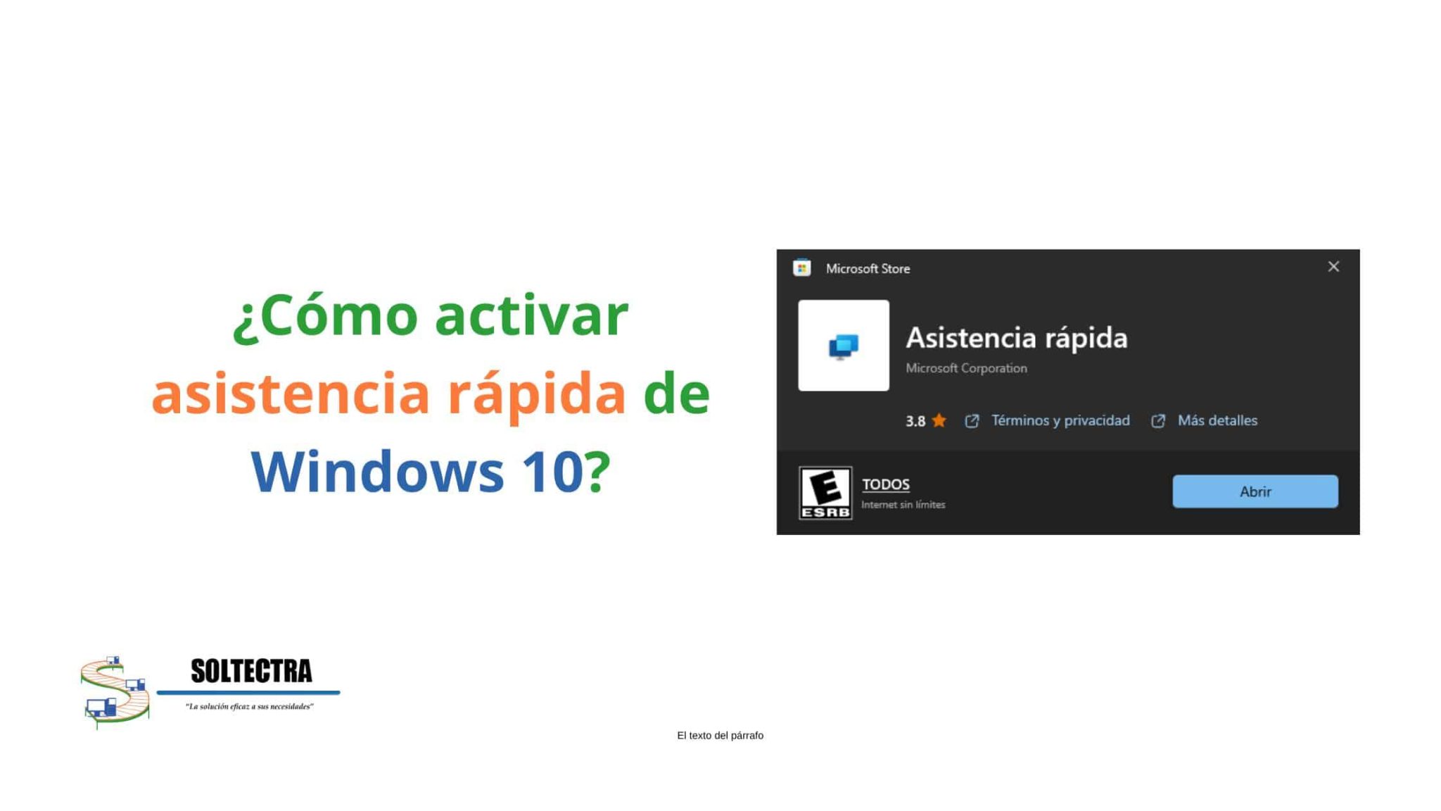¿Cómo activar asistencia rápida de Windows 10? - soltectra
